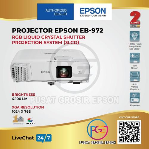 Jual Epson EB-972 EB972 EB 972 XGA 3LCD Projector - Kota Tangerang - Epson Online Store | Tokopedia