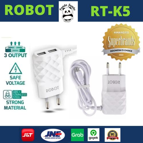 Jual ROBOT RT-K5 Adaptor charger 3 Output 2.1 A Original - Kota ...
