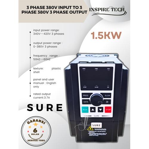 Jual Inverter 1.5KW 380V 3 phase to 380 V 3 phase output Speed Controller - Jakarta Barat ...