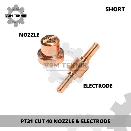 Promo PT31 SHORT Plasma Cutting CUT 40 / PT 31 Nozzle Electrode PT31 ...