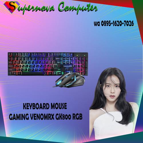 Jual KEYBOARD MOUSE GAMING VENOMRX GK800 RGB - Jakarta Pusat ...