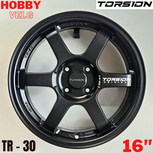 Jual VELG MOBIL ORIGINAL TORSION TR30 R16 x 7 4H 100 ET 41 MATT BLACK ...
