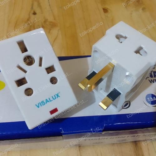 Jual Konverter Colokan Steker Kaki 3 Sambungan Kaki 2 ke 3 Travel ...