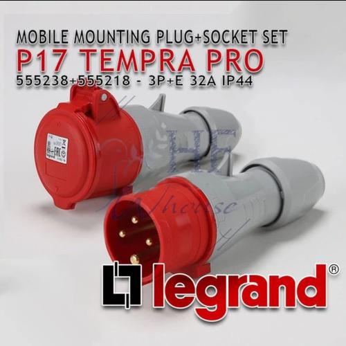 Jual Set Mobile Mounting 4K 32A Legrand Plug 4 Pin 3P+E 32A 555238 ...