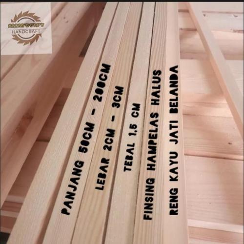Jual RENG KAYU JATI BELANDA LEBAR 3CM TEBAL 2CM LIS KAYU AMPLAS 4SISI ...