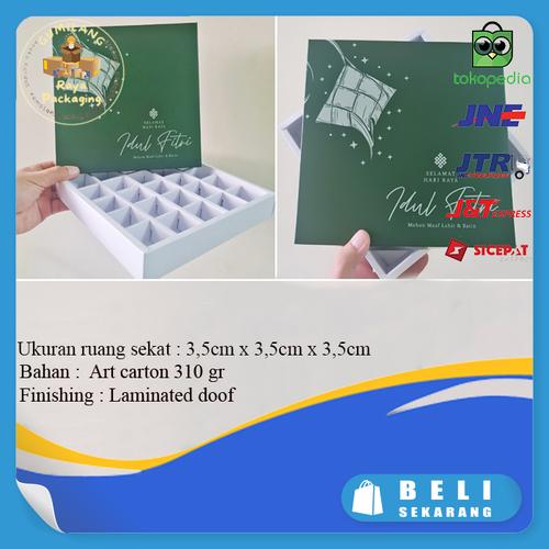 Jual Box Nastar Lebaran Sekat 25 Dus Brownies Kotak Packaging Idul ...