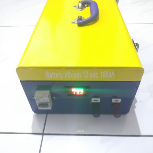 Jual baterai battery aki lithium Lifepo4 12V 100Ah - lengkap box new ...