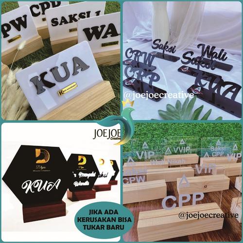 Jual Table Sign Wedding Papan Tanda Meja Akrilik Custom - Kab. Garut ...