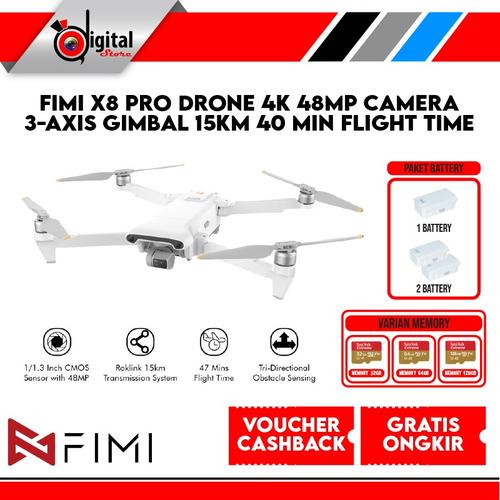 Promo FIMI X8 PRO Drone 4K 48MP Camera 3-Axis Gimbal 15KM 40 Min Flight Time - STANDART, 1 ...