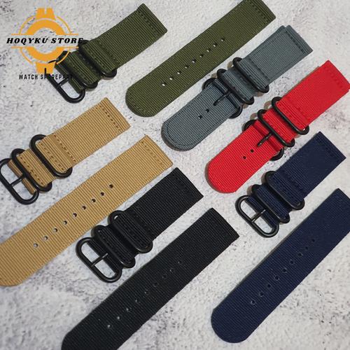 Promo Strap Tali Jam 18mm 20mm 22mm 24mm Universal Canvas Nylon Strap ...