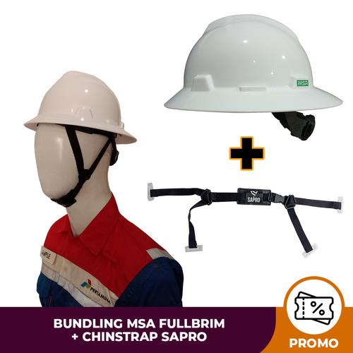 Jual Helm Safety MSA Original Fullbrim + Sapro Chinstrap 4 Point ...