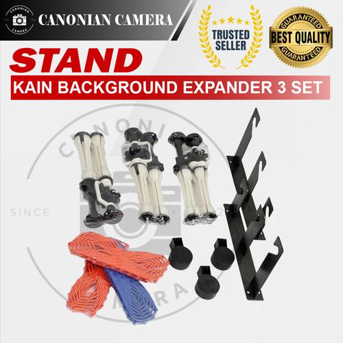 Jual Expander 3 Set Background Bar Manual Stand Kain Layar Roller ...