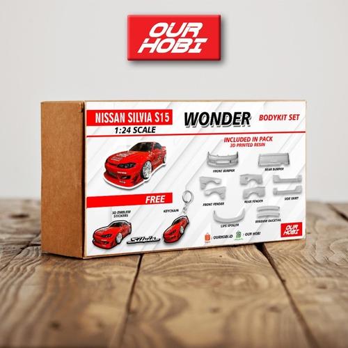 Jual Widebody Bodykit Nissan S15 Wonder Aoshima Tamiya Fujimi 1/24 ...