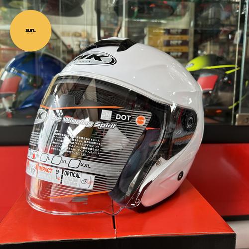 Jual Helm Half Face INK DYNAMIC Solid White Gloss - L - Kota Bekasi ...