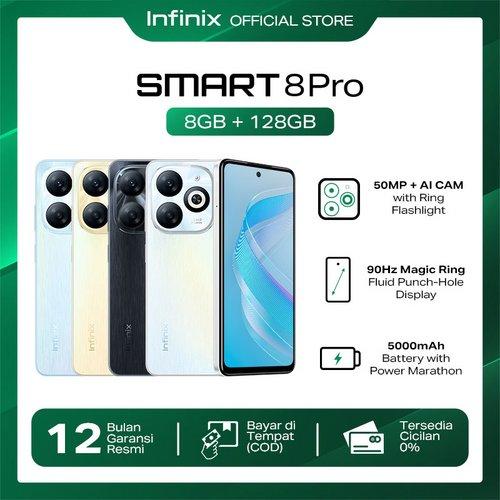Promo Infinix Smart 8 Pro 8/128GB- Up to 16GB Extended RAM - 6.6" Cicil ...