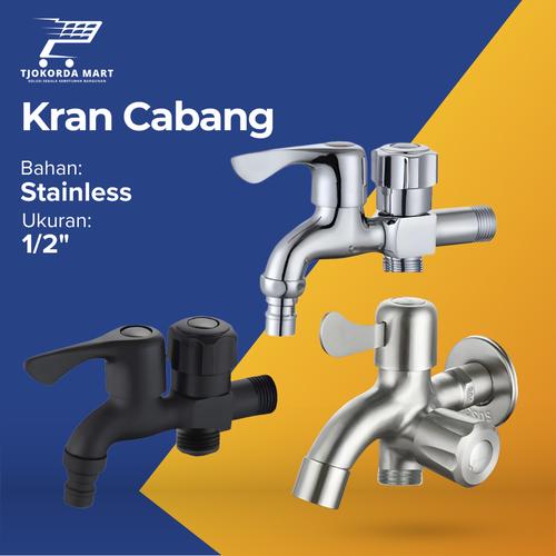 Jual Kran Cabang Shower - Kran Double Engkol Stainless Tebal - Kedeng ...