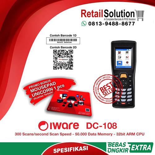 Jual Barcode Scanner PDT 1D Wireless - Iware DC108 / DC-108 - Kota ...