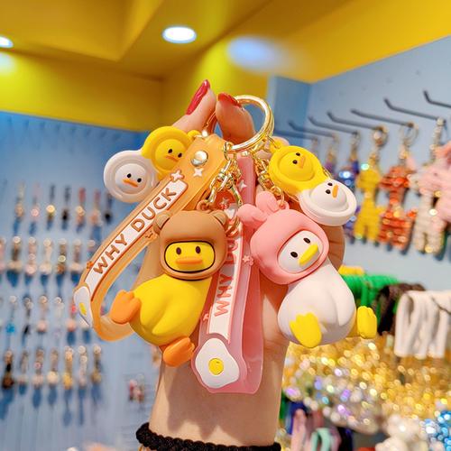 Jual Gantungan Kunci Bebek Helm Keychain Karakter Boneka Lucu Bebek ...