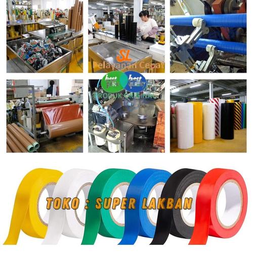Jual LAKBAN KABEL LISTRIK ISOLATOR WARNA WARNI ISOLASI BERWARNA MERAH ...