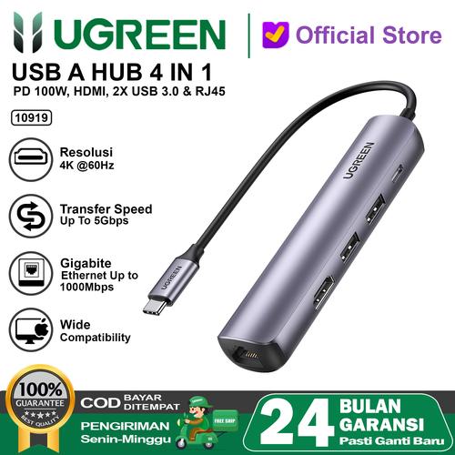 Jual UGREEN USB HUB Type C To USB 3.0 HDMI VGA,TF/SD Card,Ethernet ...