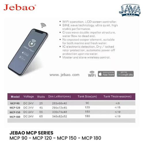 Meki Acua Jebao MCP Series WiFi Control LCD Display Cross Flow Marine ...