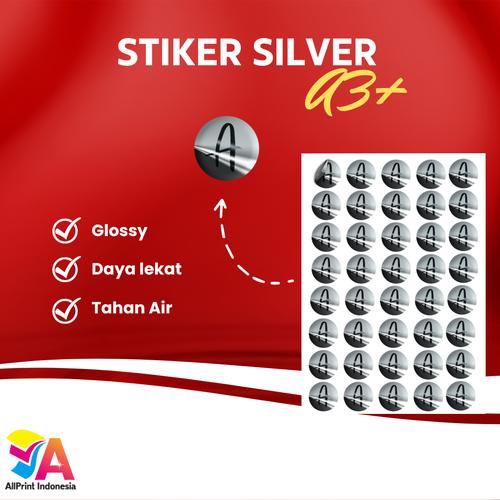 Jual Cetak Stiker Silver | Print Sticker Label Metallic Silver A3+ KISS ...