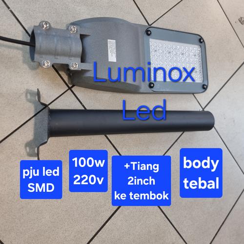 Jual lampu jalan led 100w 100watt / pju led smd 100 watt + Tiang 2inch ...