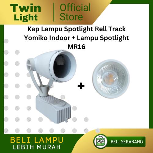 Jual Kap Lampu Spotlight Rell Track Yomiko Indoor + Lampu Spotlight ...