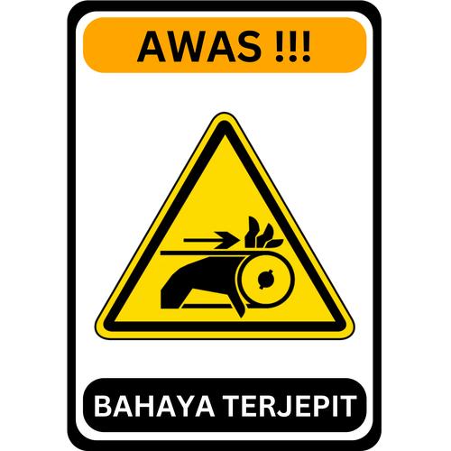 Jual Stiker Awas Bahaya Terjepit Safety Sign Sticker 7x10 - Kota ...