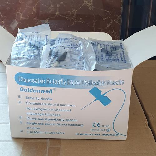 Jual Wing needle/Butterfly needle 22G/23G/25G GOLDENWELL (1 box ...
