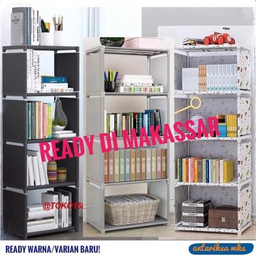 Jual RAK SERBAGUNA 4 PENOPANG / Rak buku portable lemari multi fungsi ...