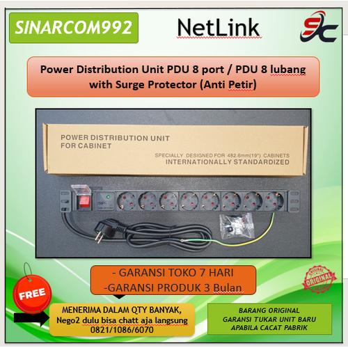 Jual Power Distribution Unit PDU 8 port / PDU 8 lubang with Surge ...