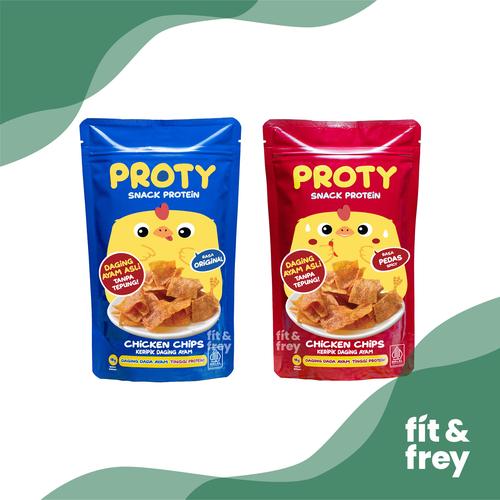 Jual PROTY Chicken Chips 18g - Keripik Daging Ayam Krispi - Snack ...