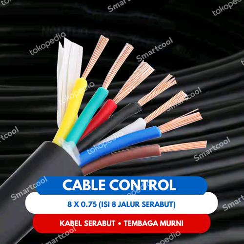 Jual KABEL KONTROL 8x0.75 SERABUT CABLE CONTROL ISI 8 WARNA ECERAN PER ...