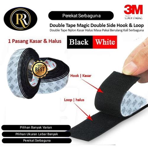 Jual Velcro Double Tape Adhesive Perekat 2cm 5cm 10cm Per 1 Meter ...