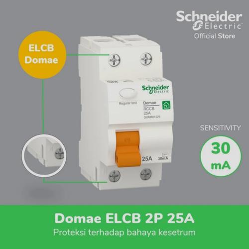 Jual ELCB RCCB DOMAE 2P 25A 30MA SCHNEIDER - Jakarta Pusat ...