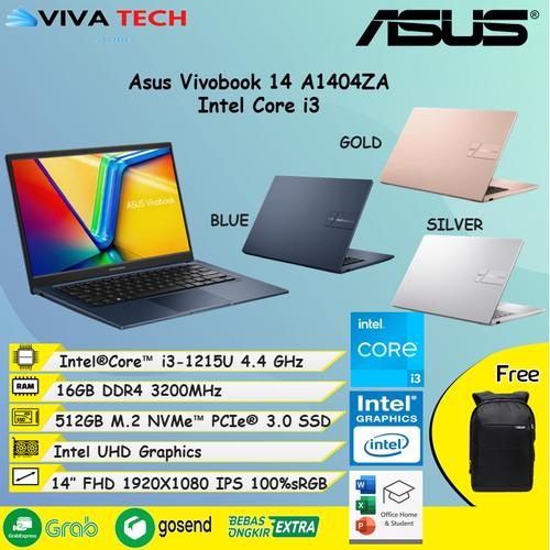 Jual Asus Vivobook 14 Core i3 RAM 8GB 512GB SSD 14 Full HD IPS 100% sRGB - 8GB/256GB, PAKET ...