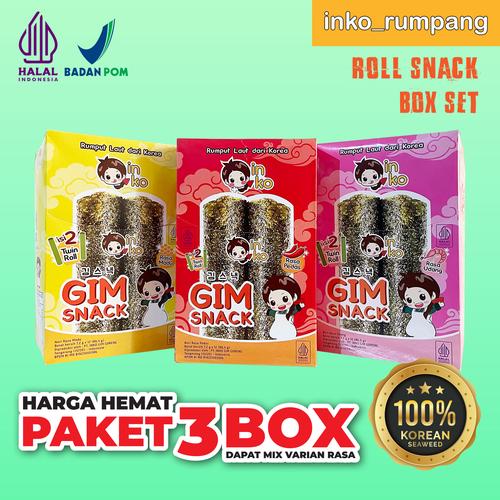 Jual BUNDLING INKO ( BOX ) ROLL GIM SNACK rumput laut panggang nori ...