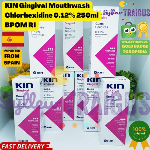 Promo KIN Gingival Mouthwash Obat Kumur Chlorhexidine 0.12% 250ml BPOM ...