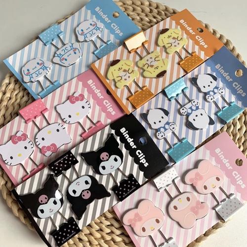 Jual Sanrio Character Binder Clips isi 3 pcs / Sanrio Japan ...