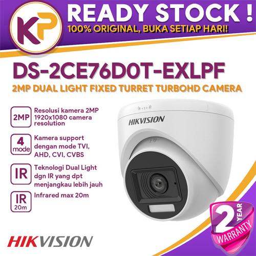 Jual Camera CCTV Hikvision DS-2CE76D0T-EXIPF Indoor 2MP - 2CE76D0T ...