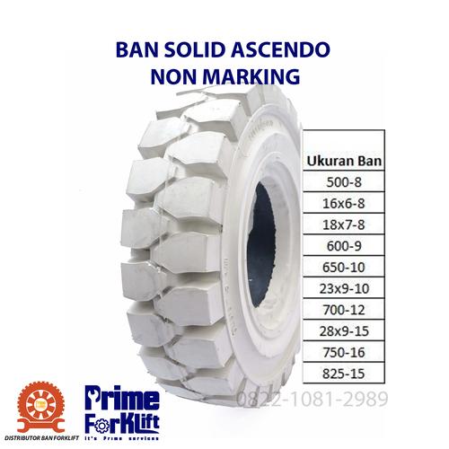Jual BAN SOLID FORKLIFT ASCENDO NON MARKING BAN PUTIH - 28x9-15 - Kab. Karawang - DISTRIBUTOR ...