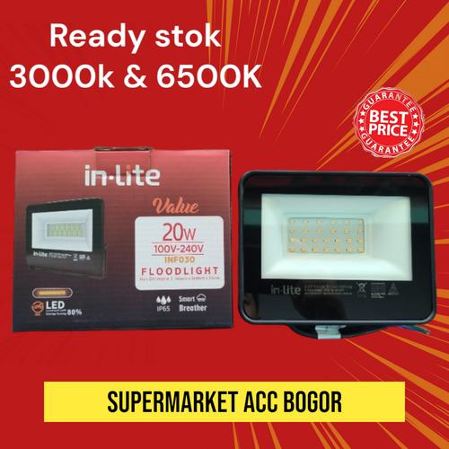 Jual Lampu sorot taman In - Lite 20 Watt - lampu flood light Inlite INFO30 - Kuning 3000K - Kota ...