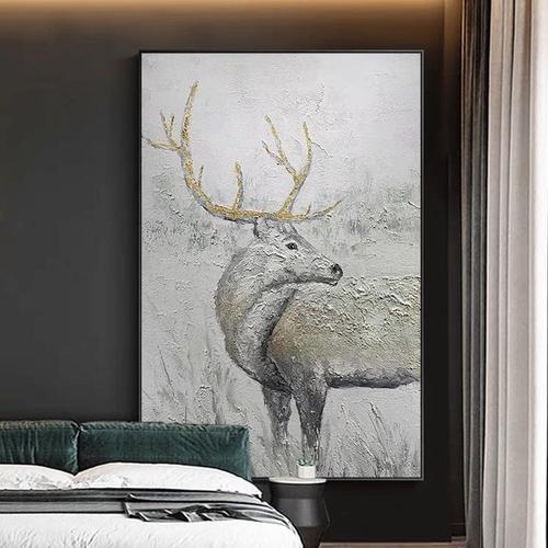 Jual Lukisan rusa jantan texture tebal - Kab. Bandung - Misha Art ...