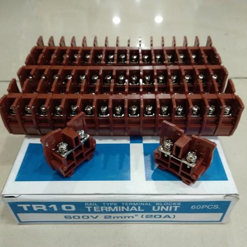 Jual Terminal Blok TR-60 Model Kasuga Coklat Rail 2 Fungsi FORT TR60 ...