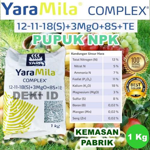 Jual YaraMila Complex 1 Kg Kemasan Pabrik Pupuk NPK Yara 12 11 18 S ...