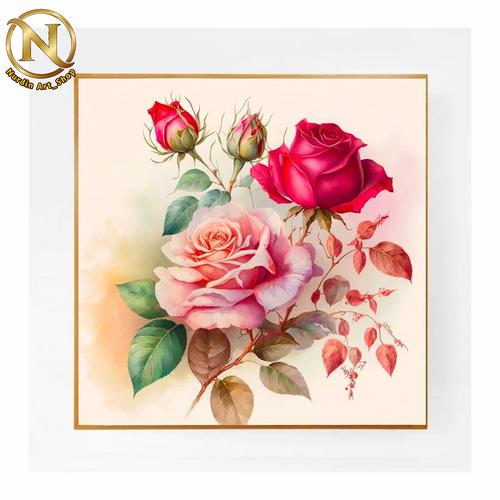 Jual Lukisan Bunga Cantik//Pajangan dinding plus Frame - Kab. Bandung ...