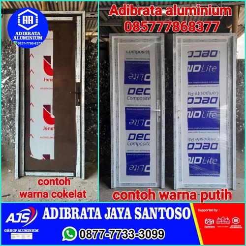Jual promo pintu acp aluminium kusen 3inch L70xT200 coklat - Hitam ...