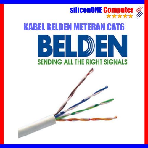 Jual Belden Cat6 Meteran Cable Kabel LAN UTP Original 7814A - Kota ...