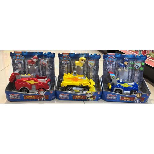 Jual Paw Patrol Rescue Knight Deluxe Vehicle Rocky/ Rubble/ Chase ...